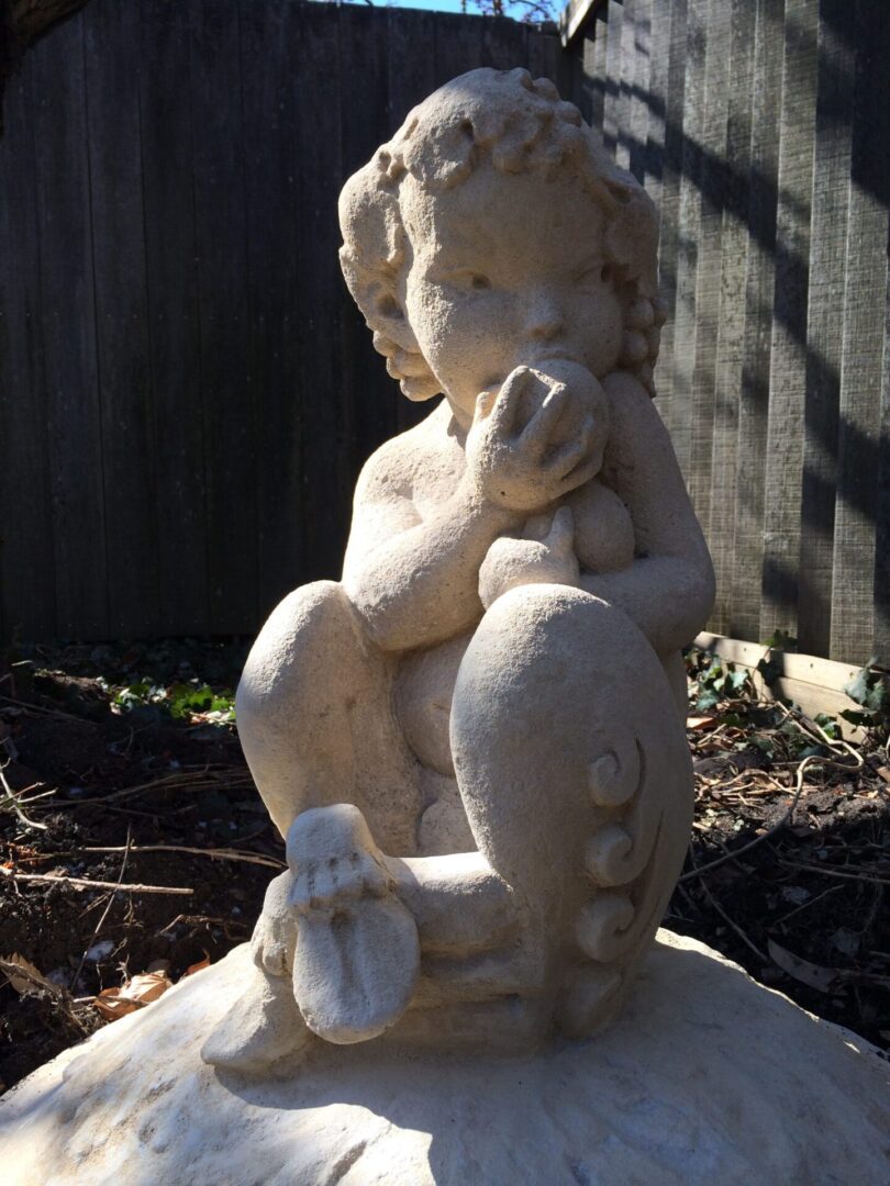 Naughty Faun after sculpture conservation - The Art Objects Conservation Lab